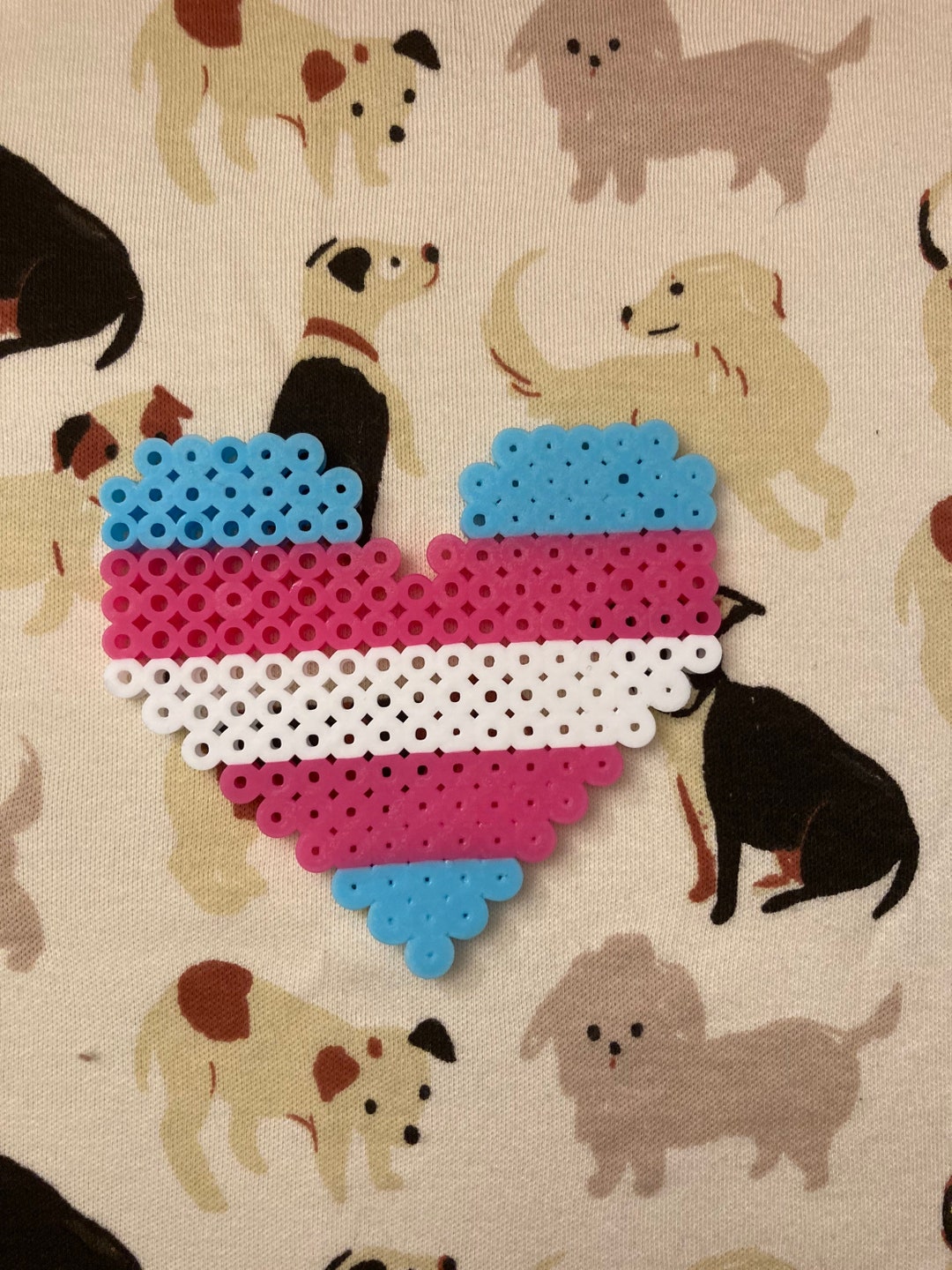 Perler Trans Heart. - Etsy