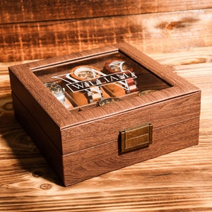 Personalized Watch Box - Holds 10 Watches, Watch Organizer, Watch ...