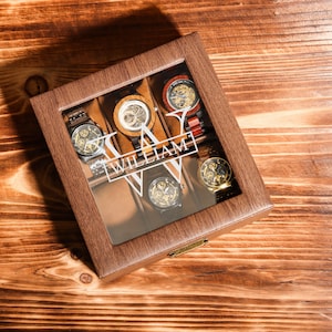 Personalized Watch Box - Holds 10 Watches, Watch Organizer, Watch ...