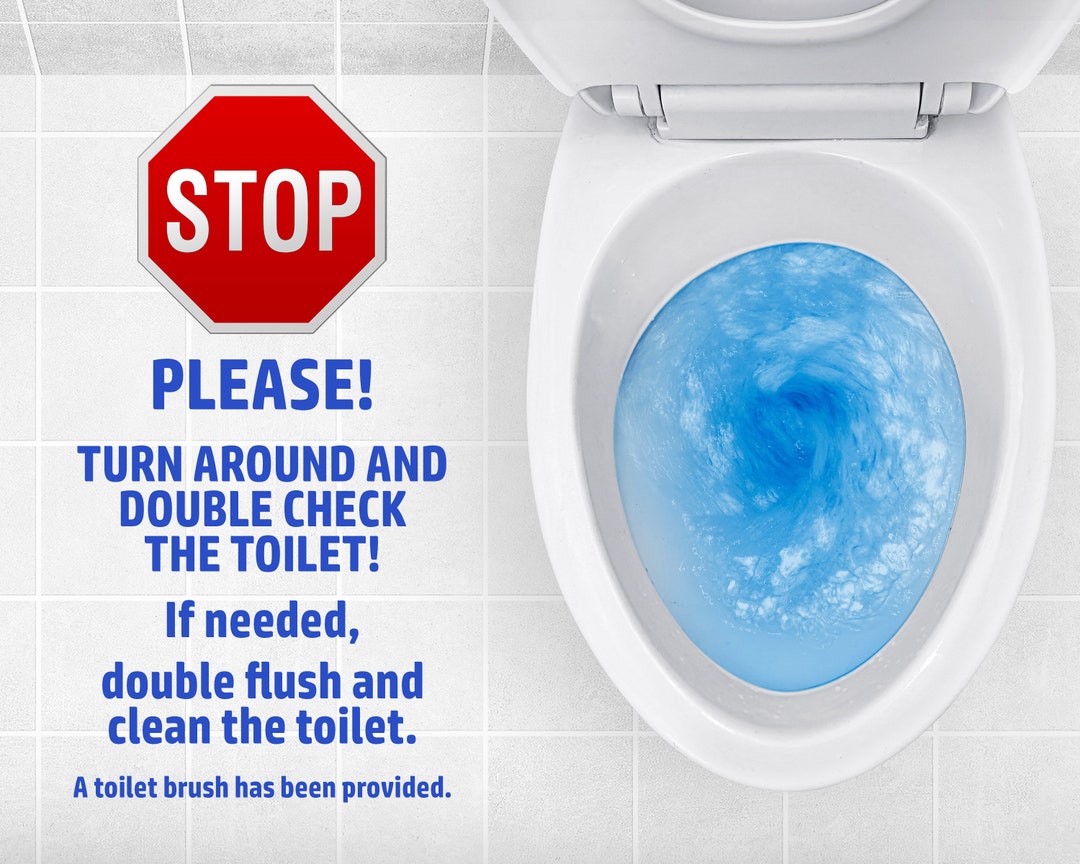 8x10 Digital Prints STOP Please Flush Well Bathroom Wall Art - Etsy