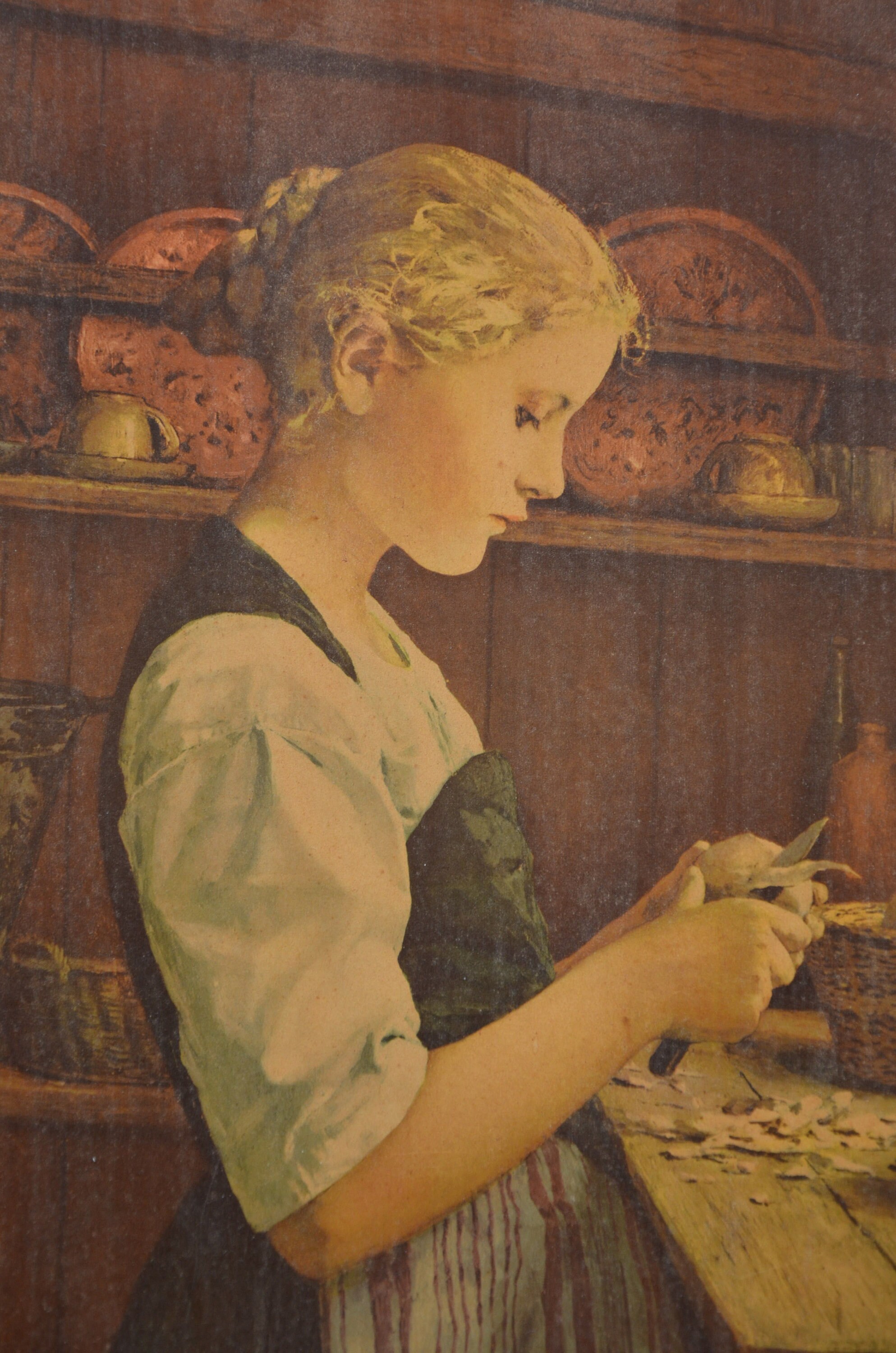 Albert Anker girl Peeling Potatoes - Etsy