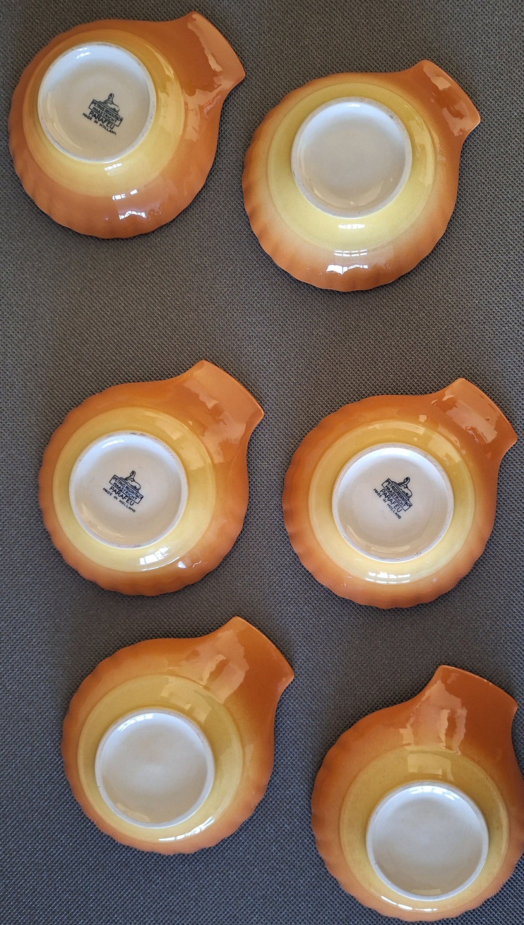 6 Petrus Regout Shell Entree Bowls Parafeu. - Etsy