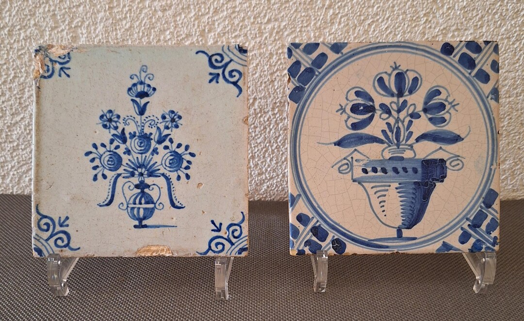 2 Delft Tiles, Late 17th Century, Renaissance Style, Rare to Find! - Etsy