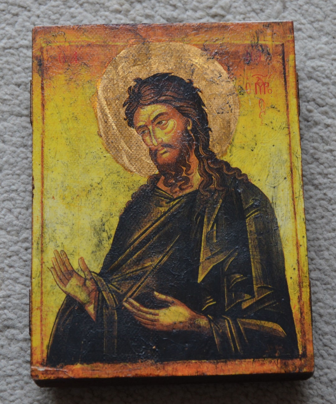 Hand-painted Icon With Gilded Halo - Etsy