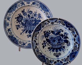 Vintage Delft Blue Hand-painted Wall Plate, Zenith Gouda - Etsy