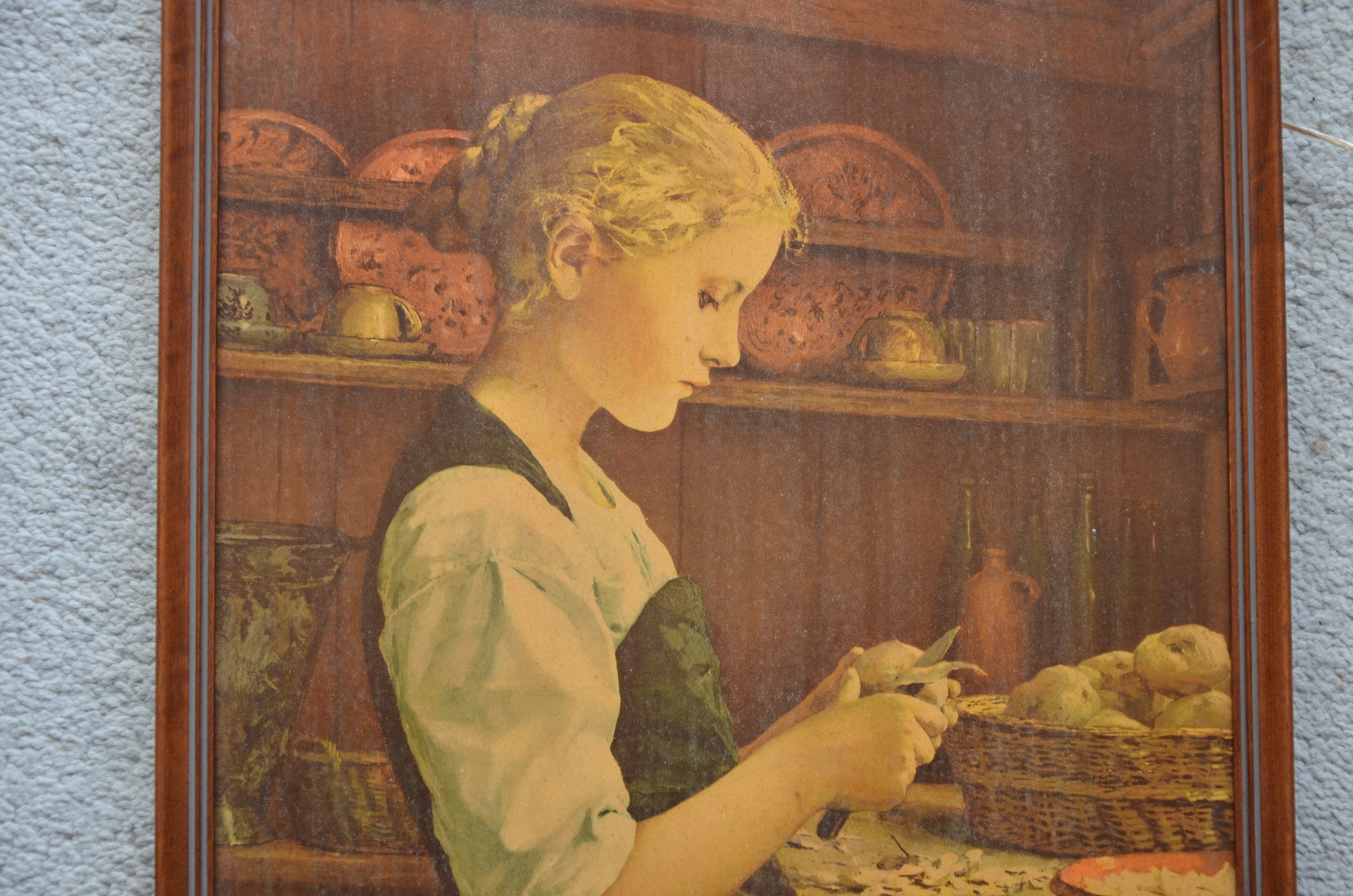 Albert Anker girl Peeling Potatoes - Etsy
