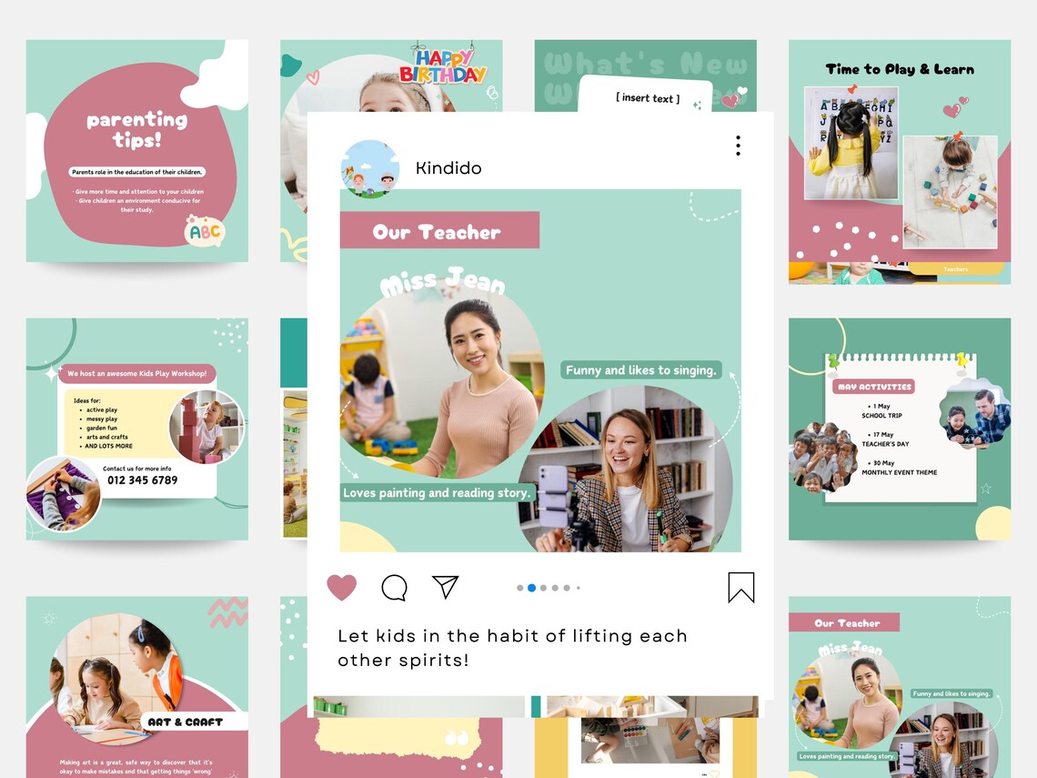 Educator Teacher Instagram Canva Template | Childhood Education ...