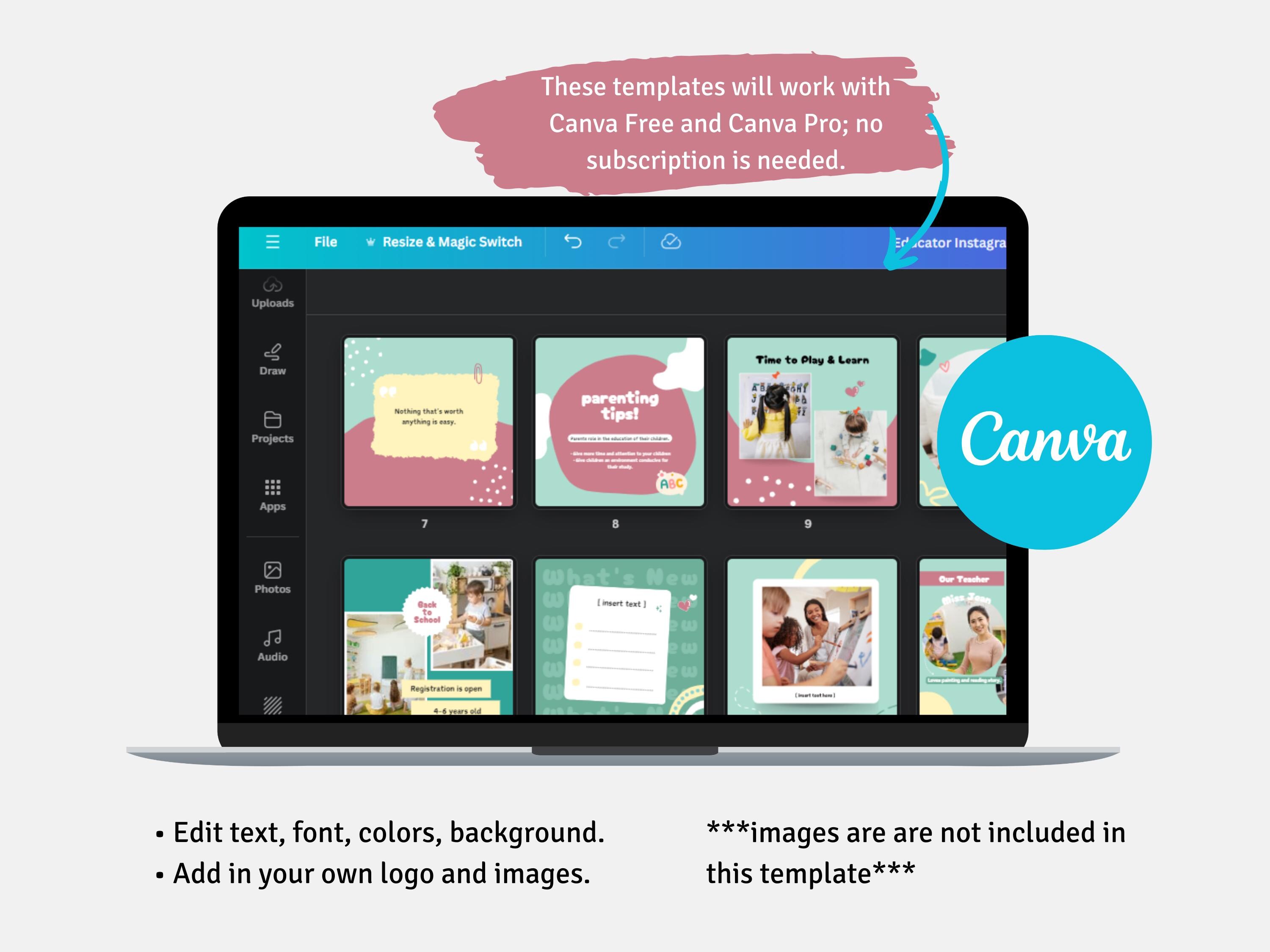 Educator Teacher Instagram Canva Template | Childhood Education ...