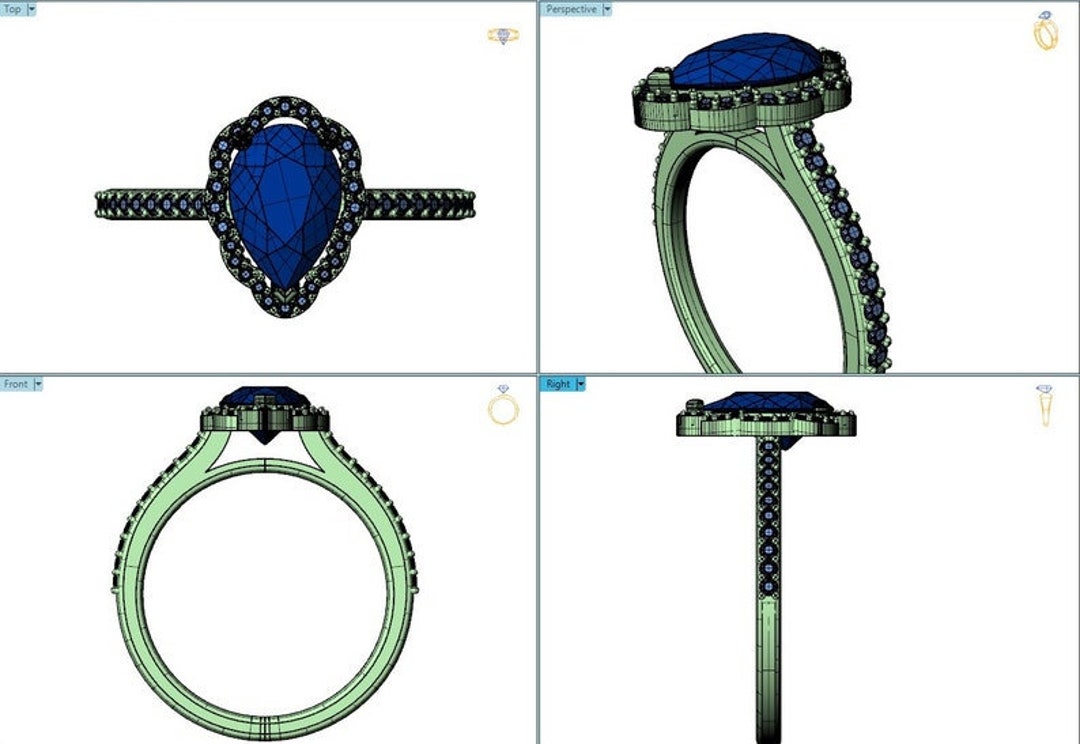 Custom Engagement Ring, Custom Ring Design, 3D CAD Design a Ring ...