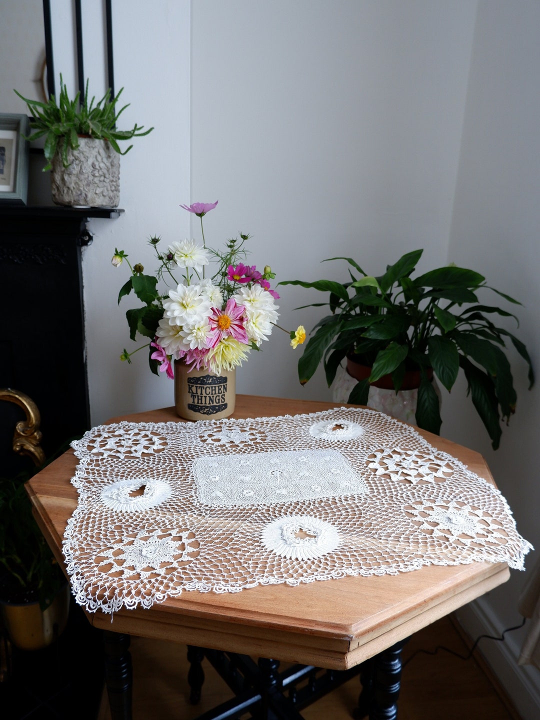 Vintage Clones Irish Crochet Lace Table Centre Tray Cloth - Etsy