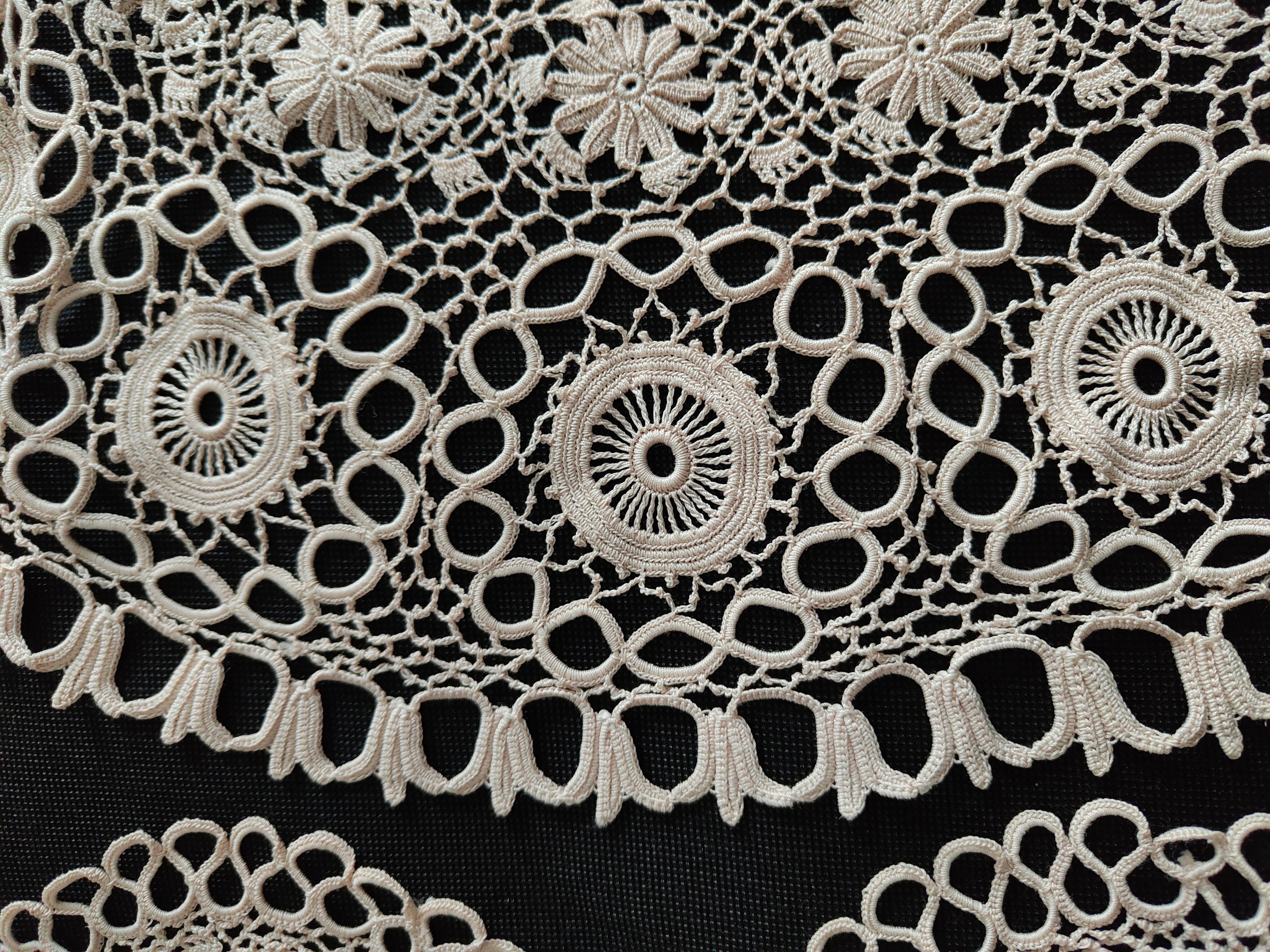 Vintage Le Picot Bigouden Irish Crochet Lace Tablecloth and 6 - Etsy