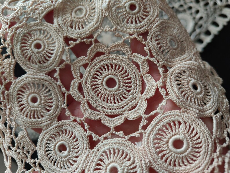 Vintage Le Picot Bigouden Irish Crochet Lace Tablecloth and 6 - Etsy