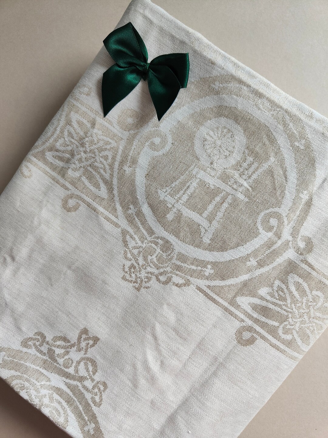 Exquisite Unused Vintage Irish Linen Double Damask Celtic Banquet ...