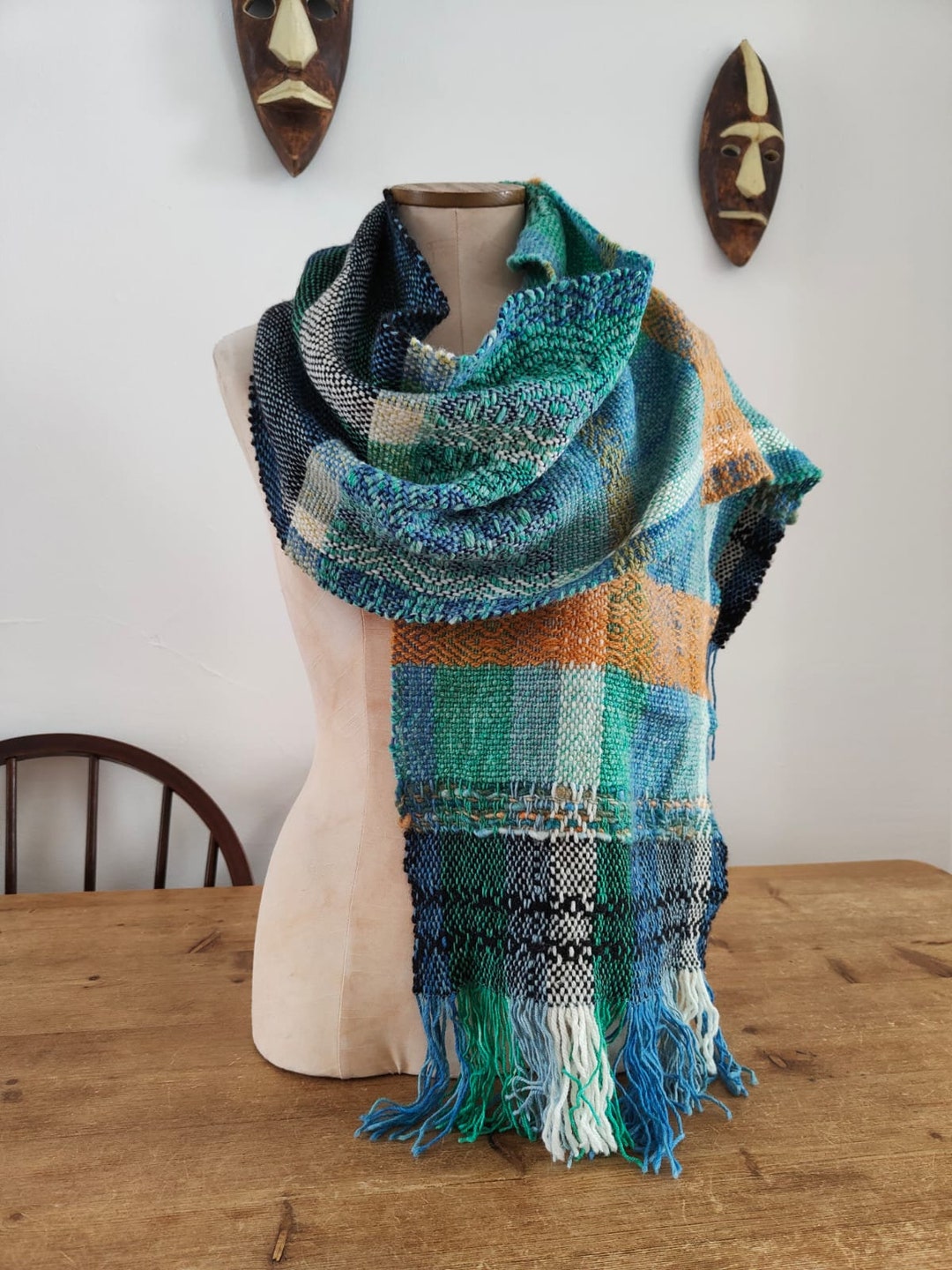 Vintage Irish Handwoven Donegal Wool Artisan Scarf - Etsy