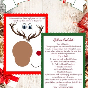 Roll on Rudolf Printable Christmas Game - Etsy