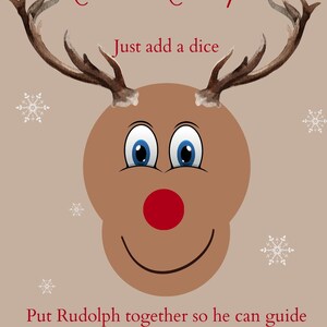 Roll on Rudolf Printable Christmas Game - Etsy
