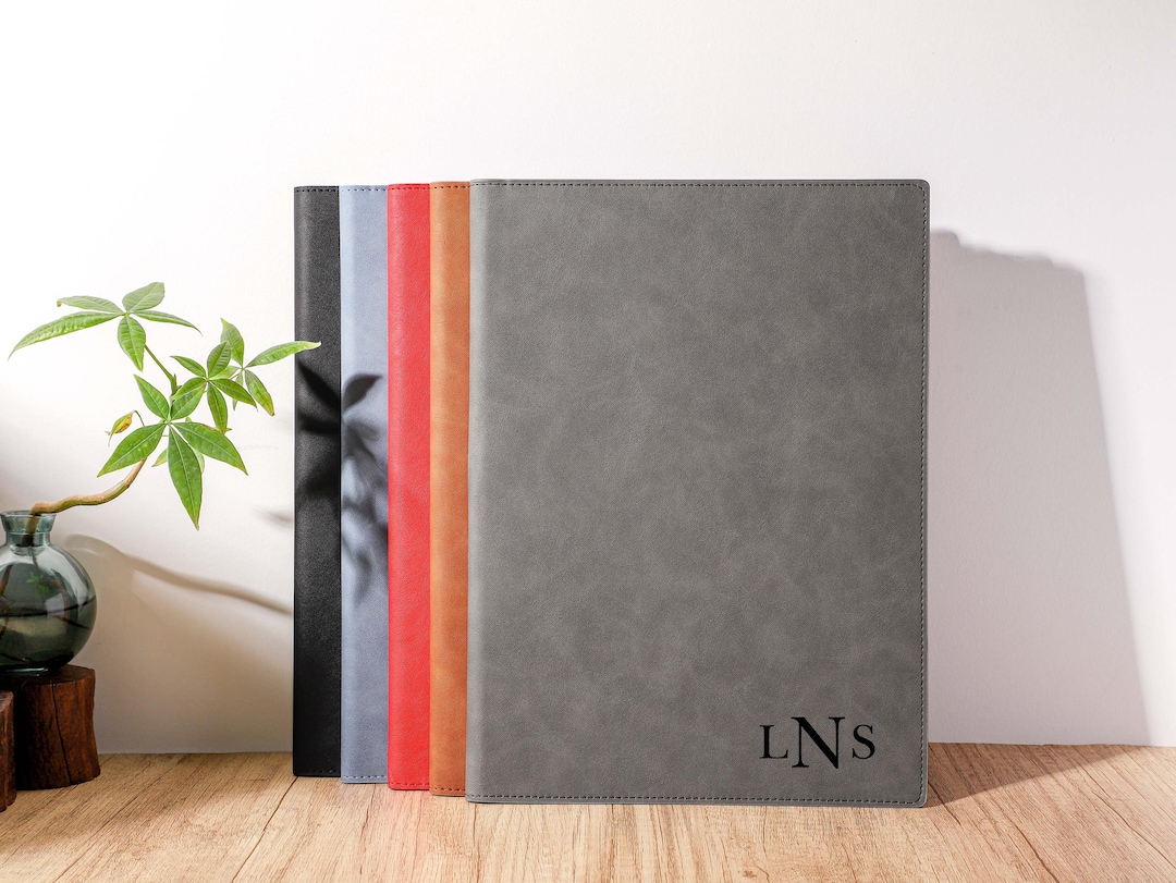 Personalized Leather Portfolio A4 Folder Portfolio, Vegan Leather ...