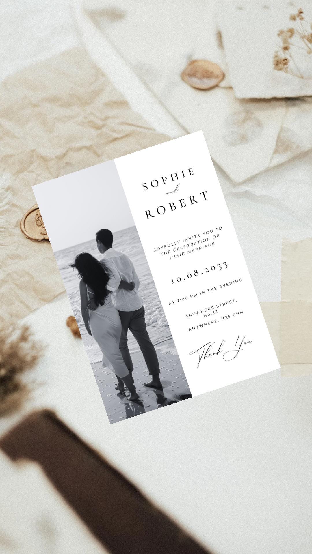 Personalised Photo Wedding Invitation - Etsy