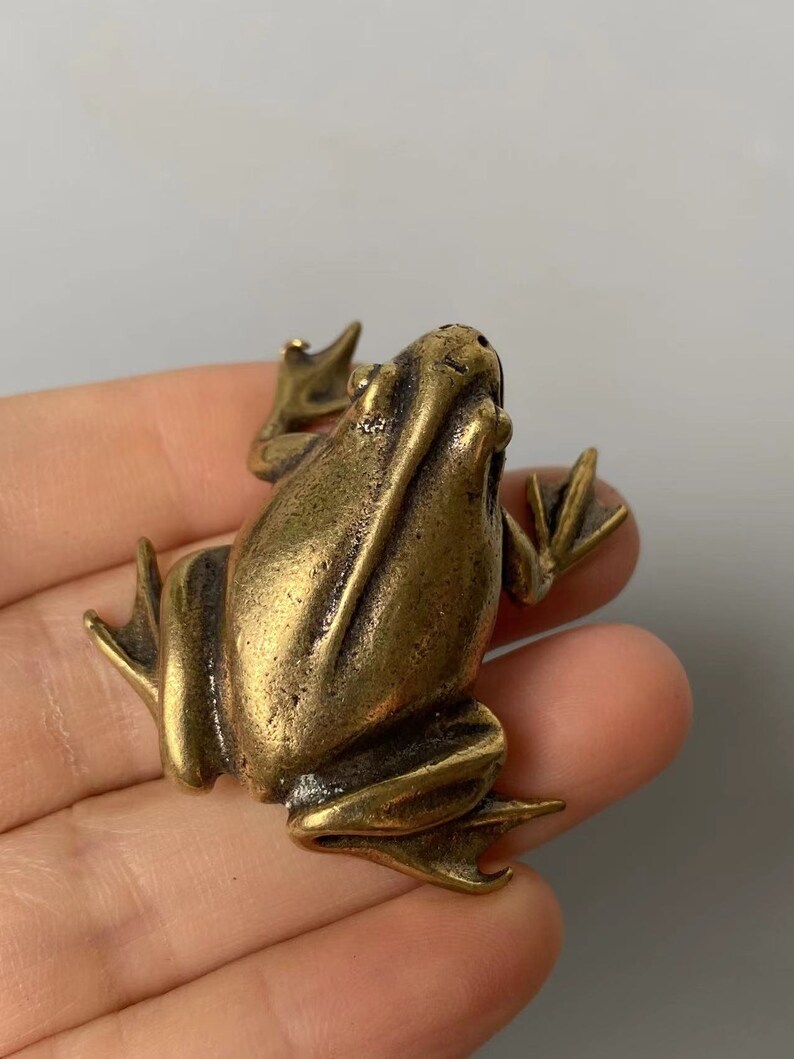 Pure Copper Frog Statue Sculpture Handmade Ornaments Craft - Etsy