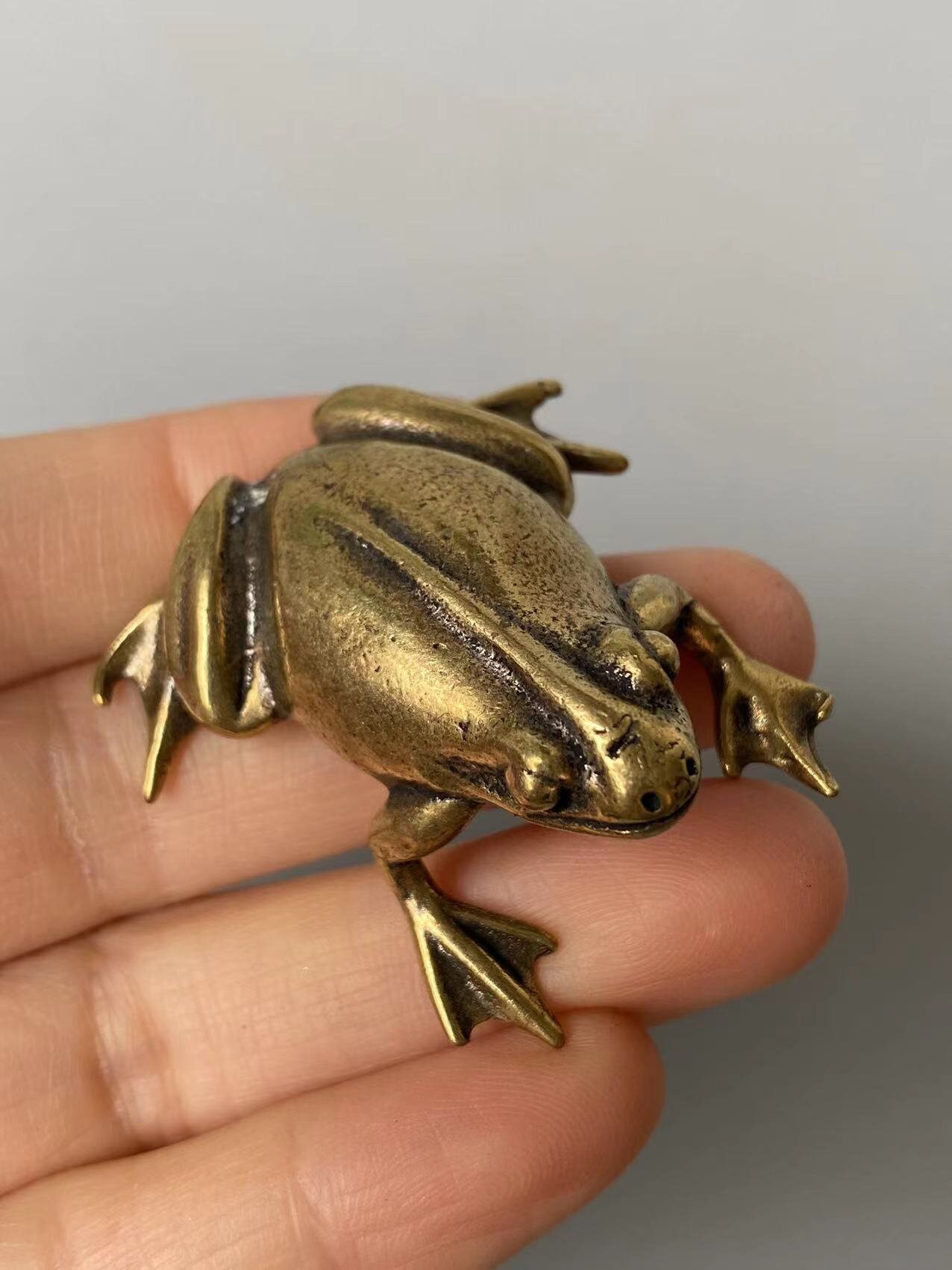 Pure Copper Frog Statue Sculpture Handmade Ornaments Craft - Etsy