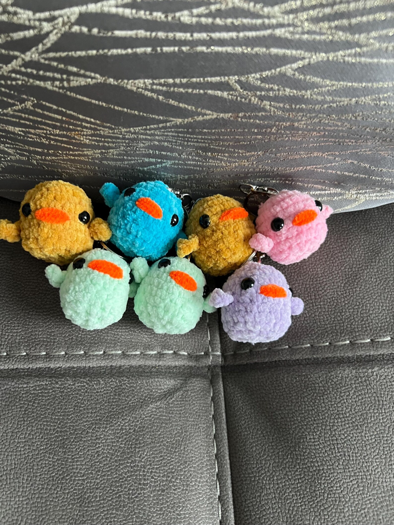 Crochet Chick Keychain Plushies, Crochet Stuffed Teddy, Crochet ...