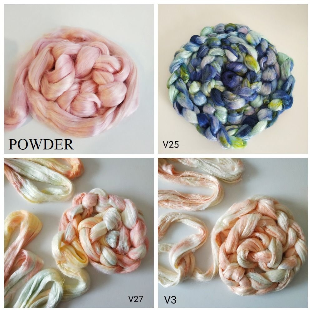 Wool Roving for Felting, Silk Roving, Spinning Silk, Fiber, Viscose ...