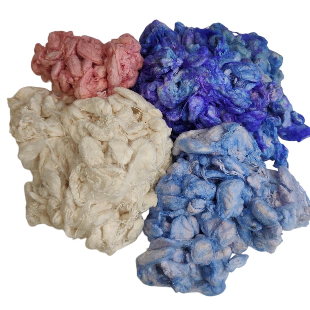 Silk Cocoons, Peace Silk, Spinning, Felting, Silk Roving, Needle Felt ...