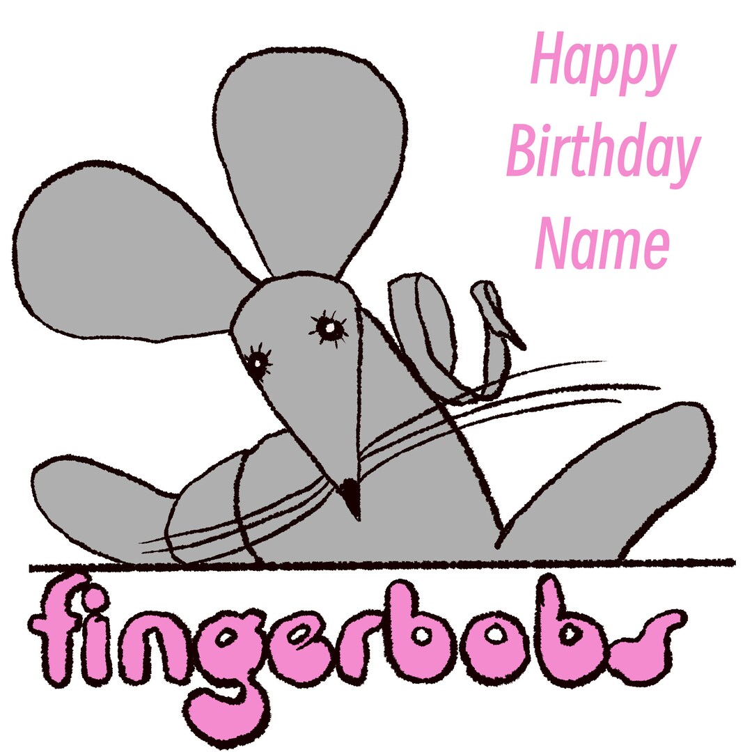 Personalised Fingerbobs Fingermouse Birthday or Any Occasion Card - Etsy