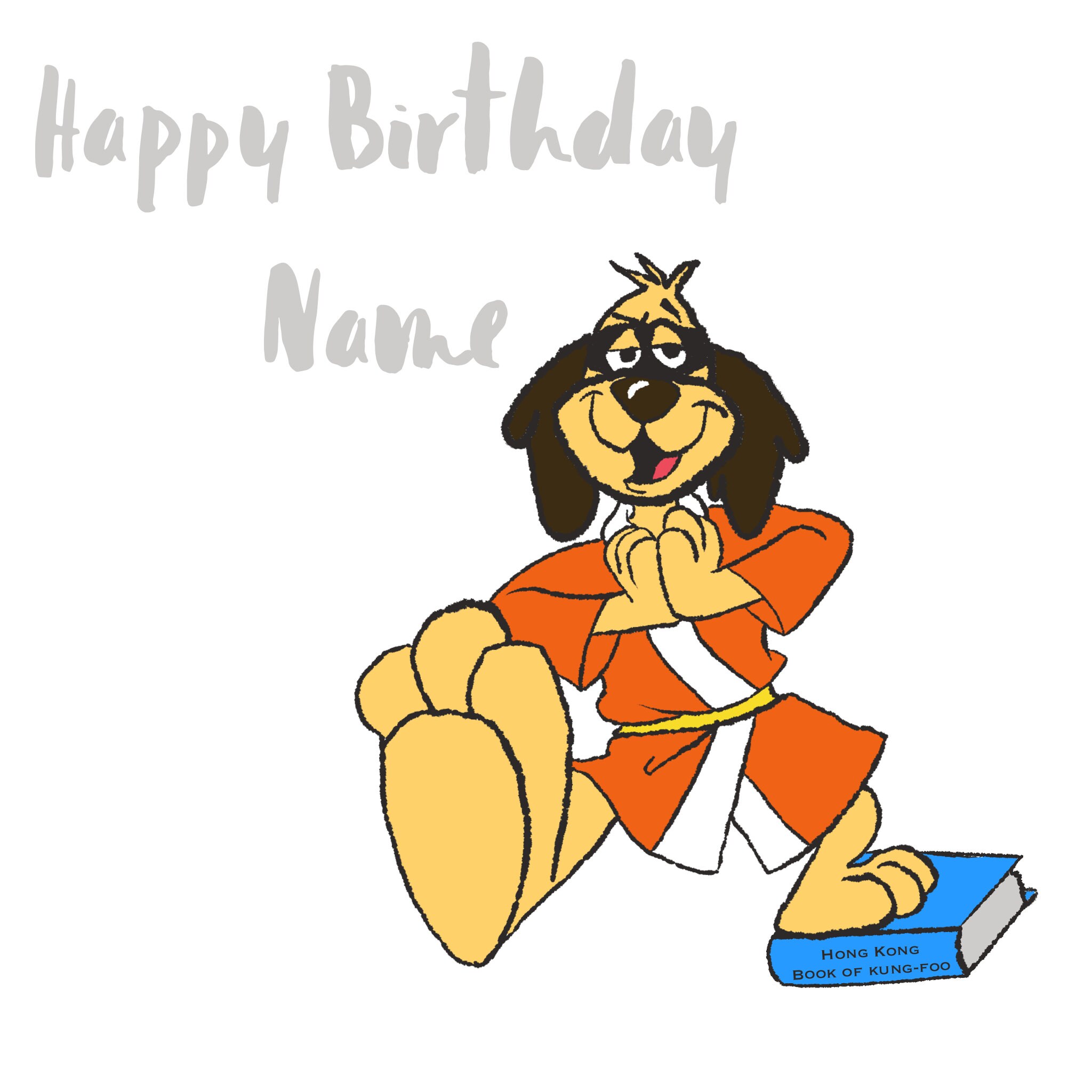 Personalised Hong Kong Phooey Birthday Card - Etsy