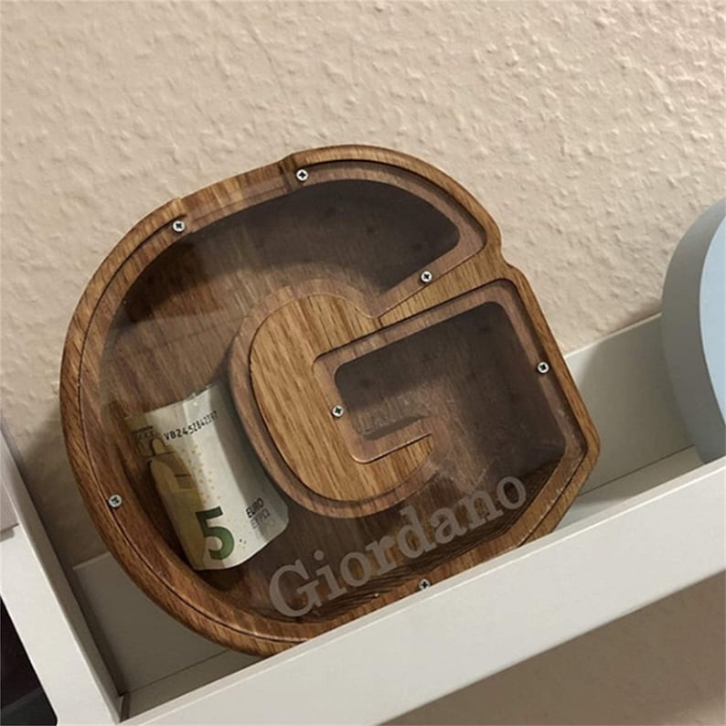 Personalized Kids Piggy Bank Wood Gift for Kids Neutral Baby - Etsy