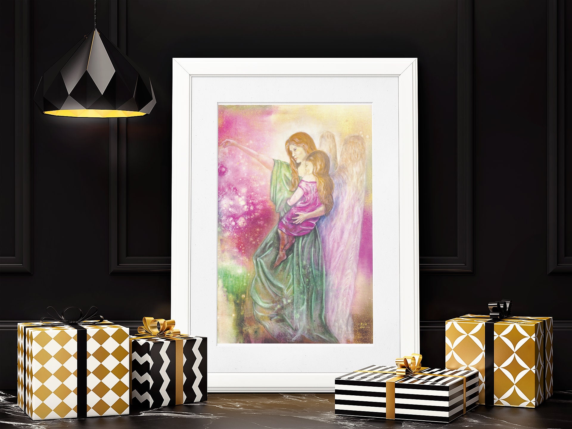 Angel ART CARDS SET, 5 Angel Cards, A4 - Etsy