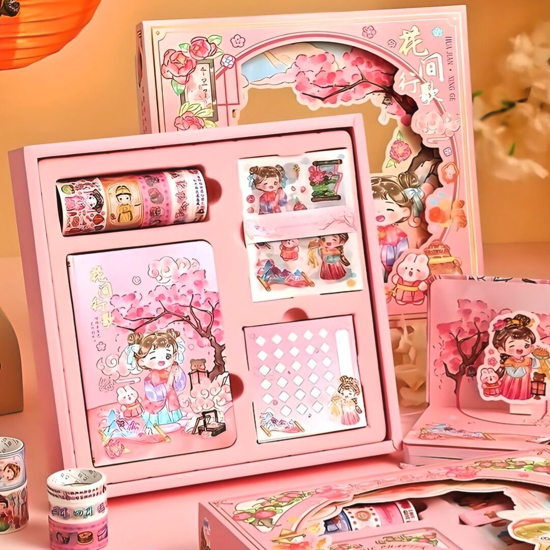 116 Pcs Journal Gift Box, Cute Gift for Kids, Japanese Scrapbooking ...
