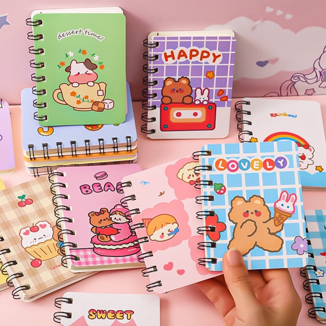 Mini Kawaii Notebooks, Cute Notebooks for Kids, Kawaii Journals for ...