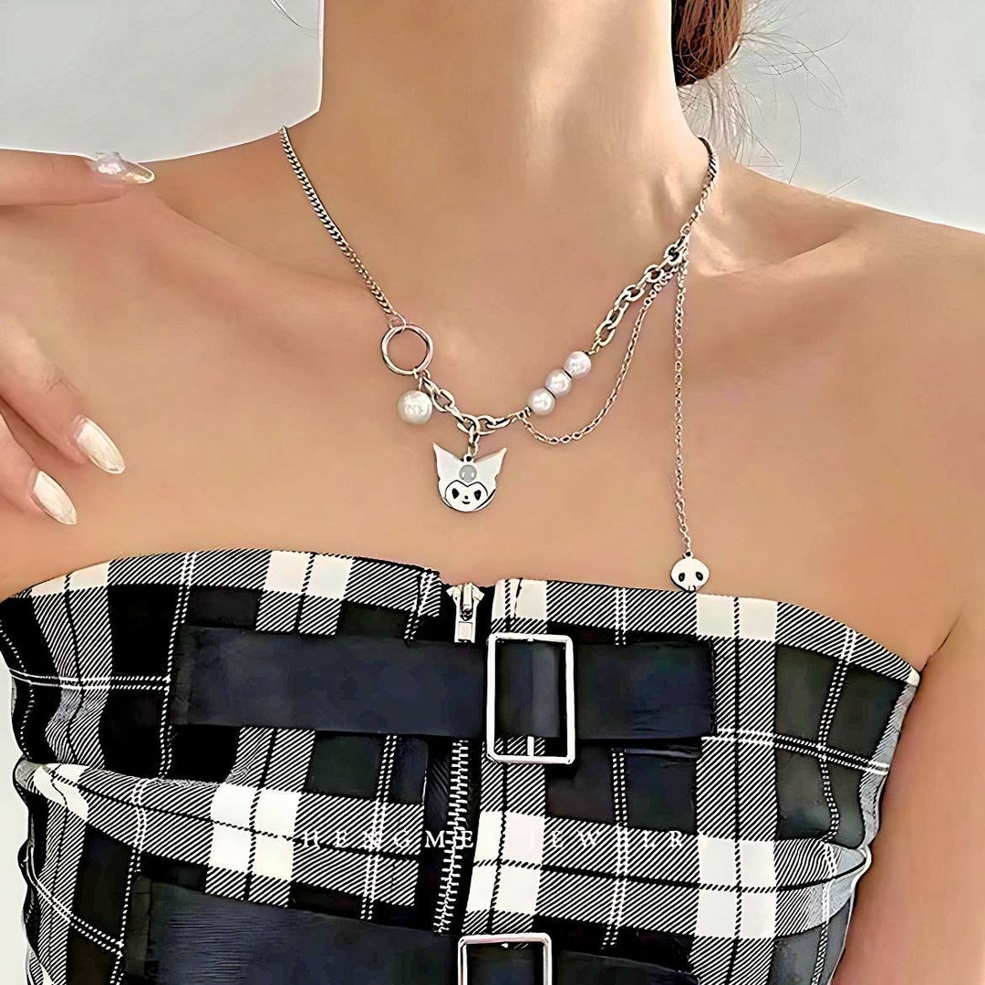 Cute Beaded Kawaii Necklace Alt Aesthetic Clavicle Necklace - Etsy