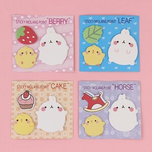 Kawaii Bunny Rabbit Molang Piu Mini Sticky Notes Memo Pad for - Etsy