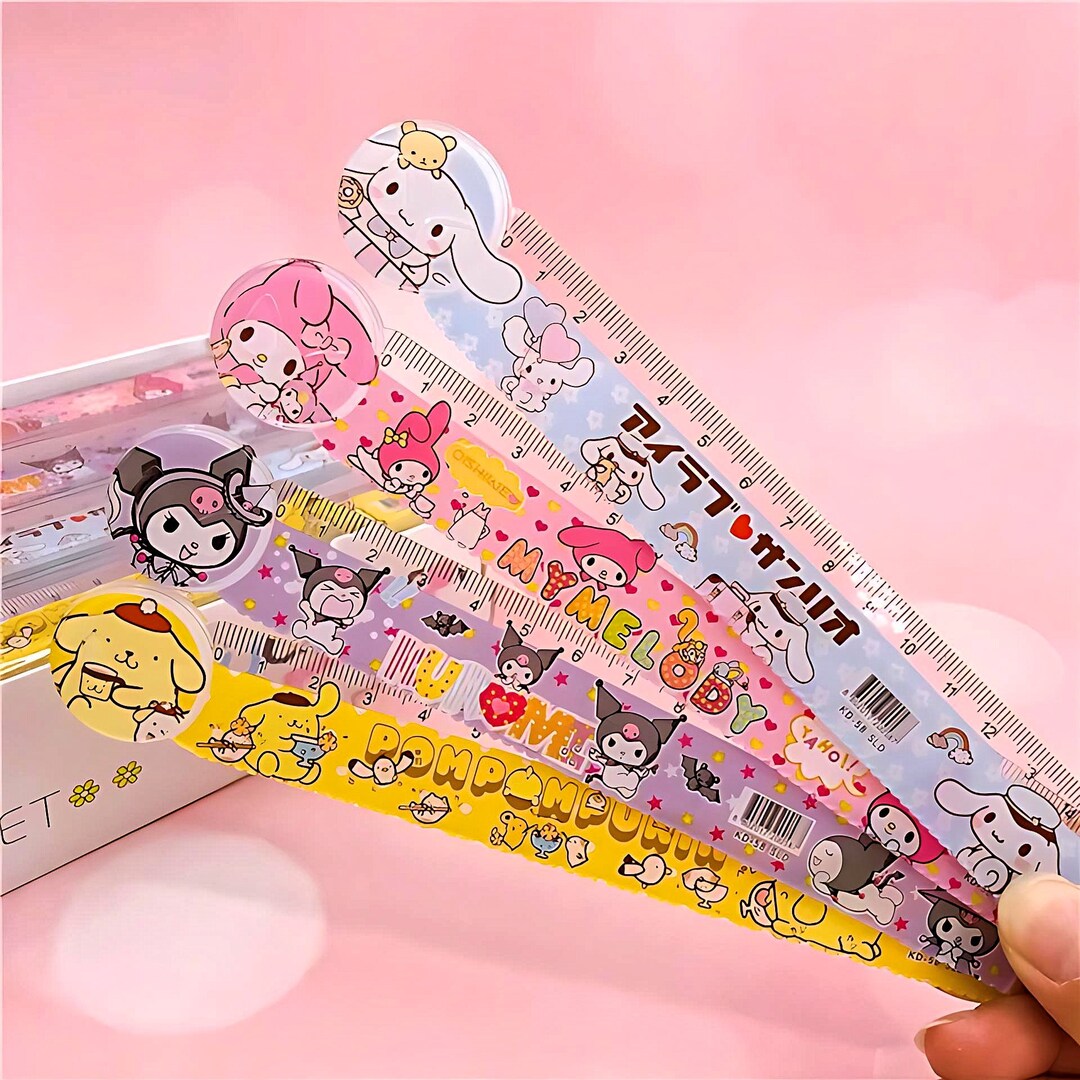 Anime Cute Ruler Measuring Ruler Kawaii Stationery Set Cinnamoroll ...