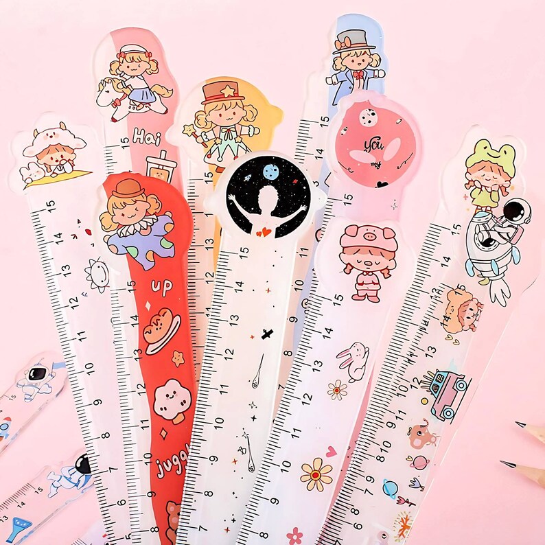 Cute Ruler Measuring Kawaii Ruler Stationery Set Kawaii - Etsy