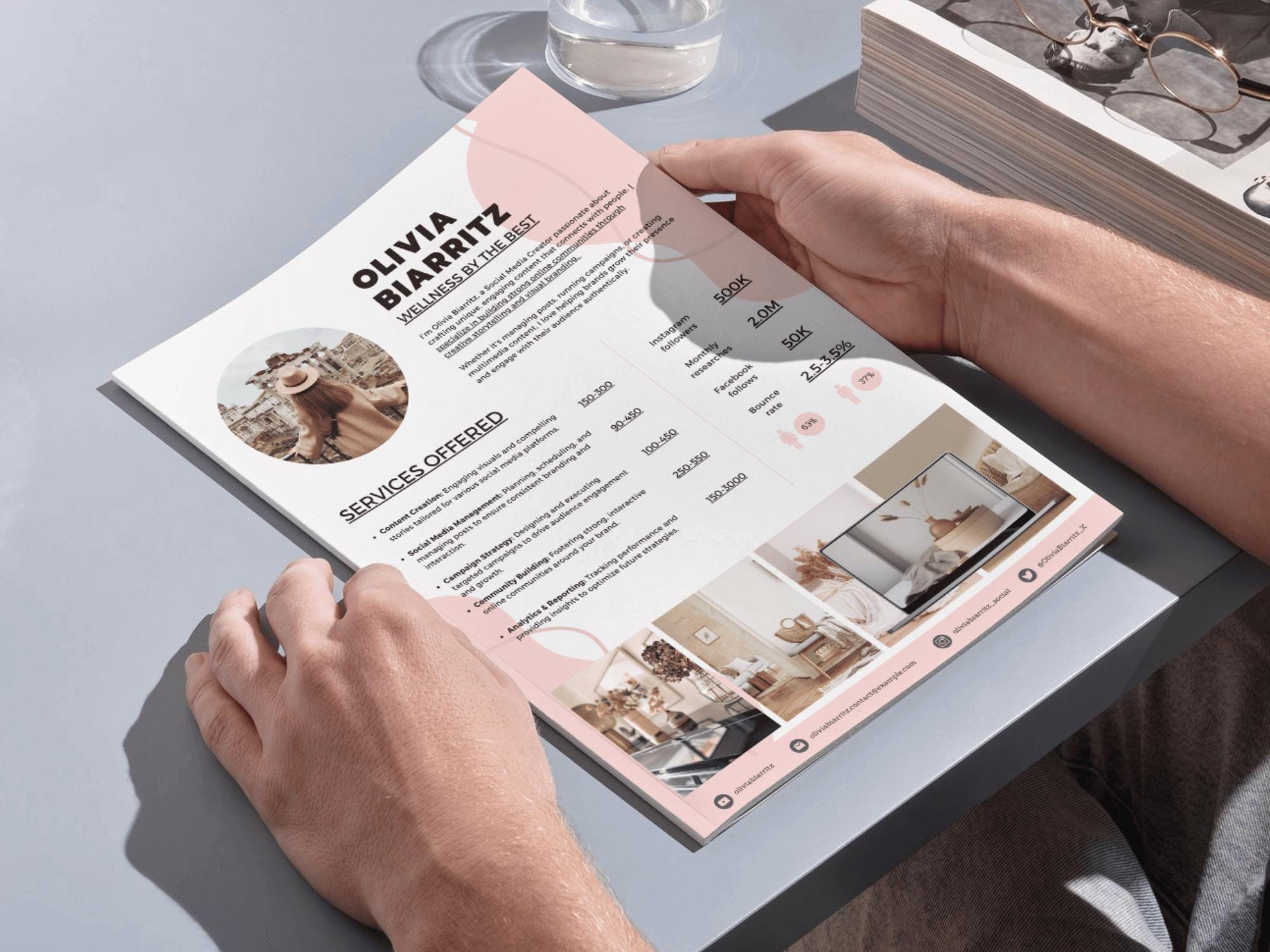 Editable UGC Creator Rate Card Template: Minimalist Pricing Sheet ...