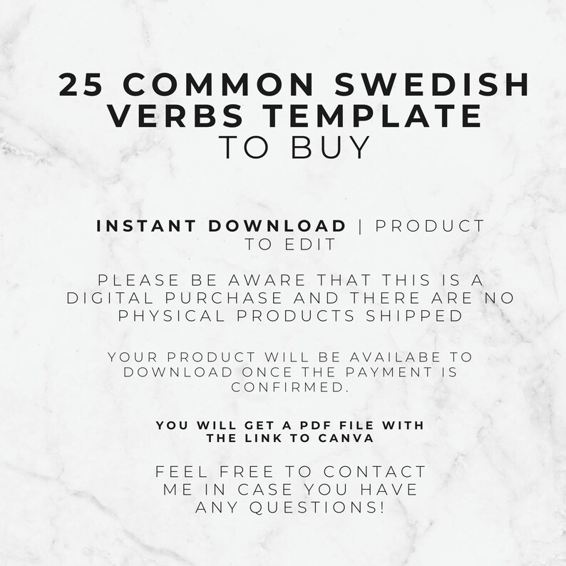 Common Swedish Verbs List | Printable PDF Language Cheat Sheet | Study Guide for Beginners ...