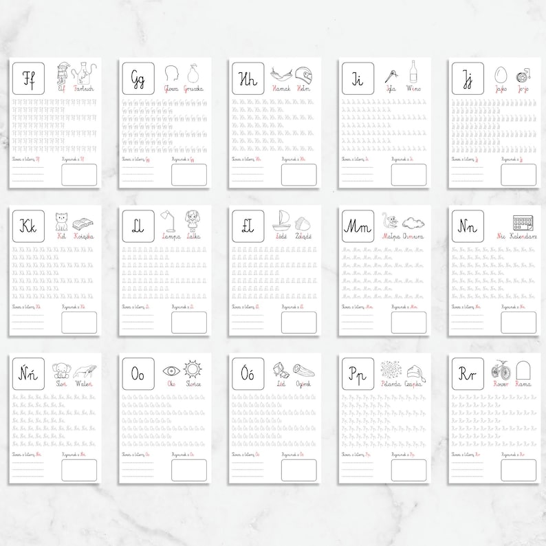 Polish Alphabet Worksheet: Learn Polski, Printable Letters (digital ...