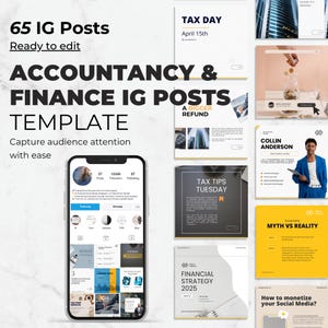 Accounting & Finance Instagram Templates – Tax Prep, Budgeting ...