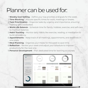 Weekly Planner Template 2025 Gray, Digital Annual Calendar, Google ...