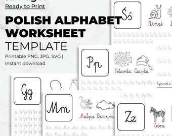 Polish Alphabet Flash Cards | Polski Alfabet | Printable PDF Posters ...
