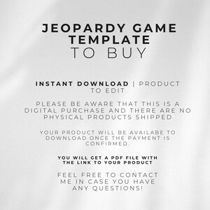 Editable Jeopardy Game Template for Powerpoint | Fun Quiz and Trivia ...