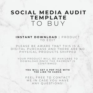 Social Media Audit Template & Analytics Kit | Media Review Template, A4 ...