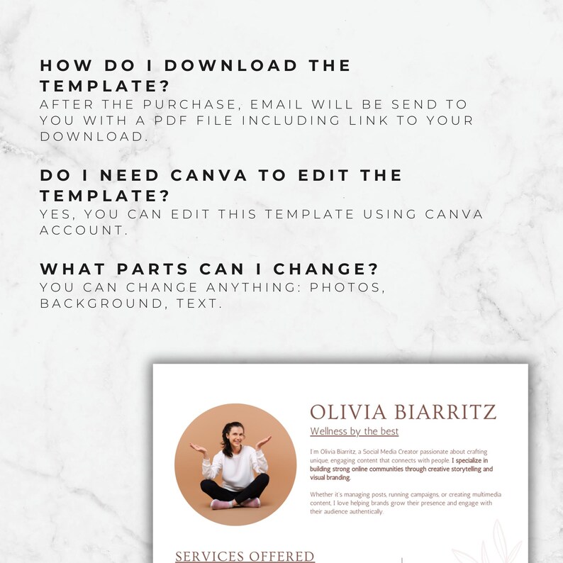 Modern Influencer Rate Card Template | Customizable Content Creator ...