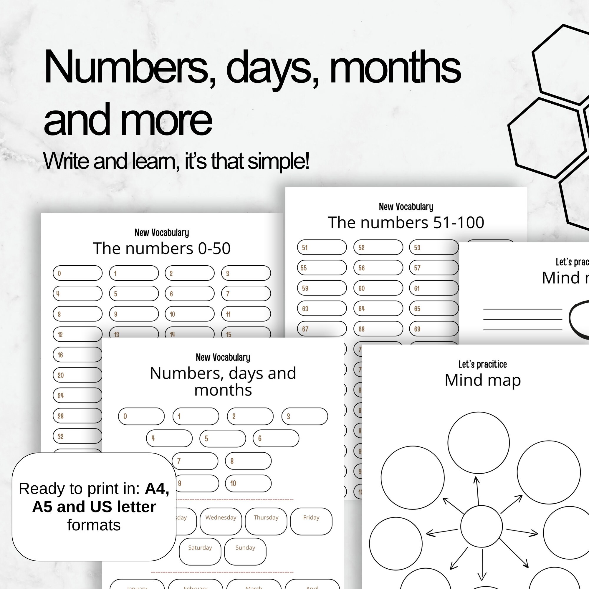 Printable Language Learning Planner, Study Notebook | Vocabulary ...