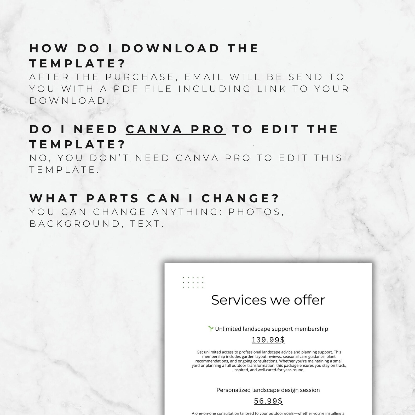 Landscaping Business Plan Template, PDF to Download - Etsy