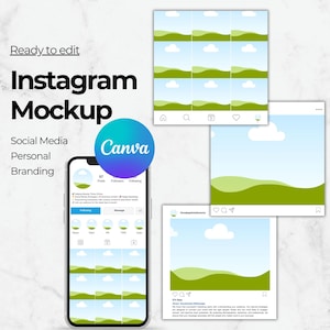 Blank Instagram Profile Templates - Etsy
