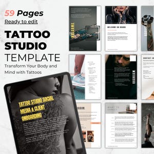 Tattoo Studio Workbook & Client Guide Template | Editable Resource for Studios, Artists, and Ink ...